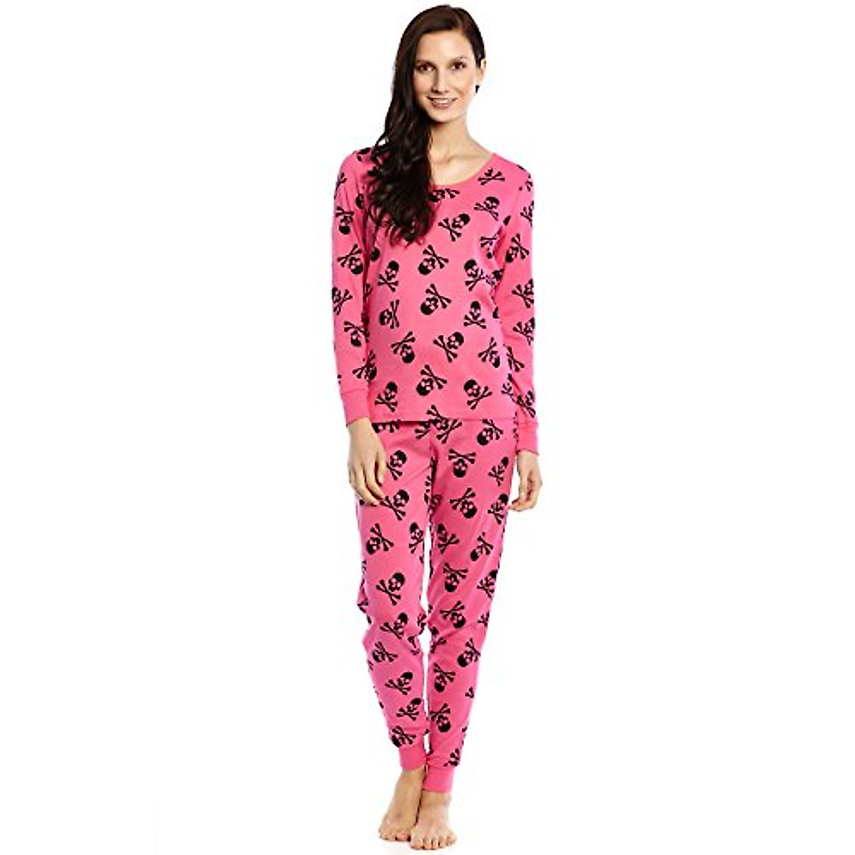 Leveret Women 2 Piece Pajama Skull Medium
