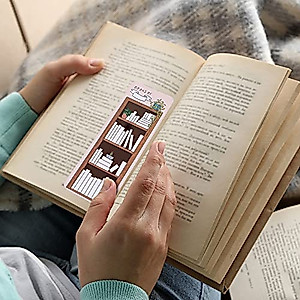 50 Pieces Book Tracker Bookmarks Paper Double-Sided Bookmark Page Markers Book Markers Set for Students Reading (Cute Style)