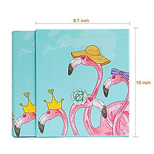 Edian Baby Photo Album 4x6 Inches Family Small Photo Albums Holds 200 Photos (Flamingo)