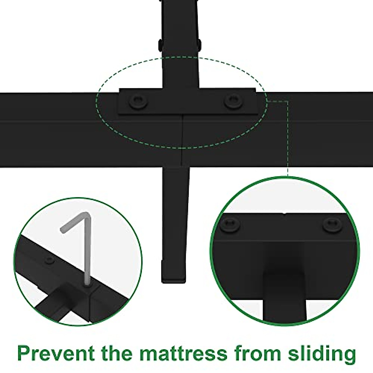 Osfvolr Queen Bed Frame, Industrial Metal Platform Bed Frame with 2 Tier Storage Wooden Headboard and Footboard, Heavy Duty Steel Mattress Foundation, Noise Free, Bedroom Furniture, Rustic Brown