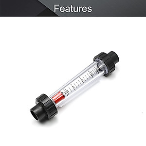 Othmro 0.2-2GPM Organic Glass Panel Type Water Flow Meter LZT-15G (LZS-15D DN15)