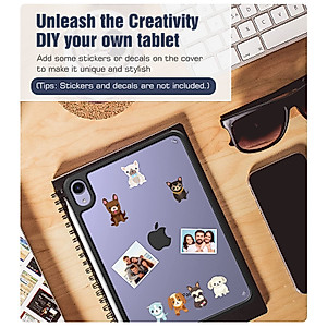 TiMOVO Case for iPad Mini 7 2024 (A17 Pro) / iPad Mini 6 2021, iPad Mini 7th/6th Generation Case 8.3 inch, Ultra Slim Clear Shock Absorbant Flexible TPU Edge Case, Support Apple Pencil Pro - Black