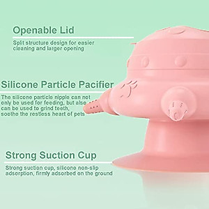 Puppy Feeder Milk Bowl,Puppy Milk Feeder,Puppy Nursing Station, Puppy Feeder for Multiple Puppies, 240ml Doggie Bubble Feeder Puppy Bottles