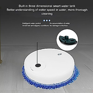 Pssopp Robot Vacuum and Mop Combo Mopping Machine Floor Wiping Machine Machine Cleaner Automatic for Supply Robotic Vacuums (White)