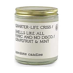 Anecdote Candles – Quarter Life Crisis Glass Jar Candle – Grapefruit and Mint – Coconut Soy Wax – Non Toxic Scented Candle – Made in USA – Luxury Candles for Home – 7.8 Ounces