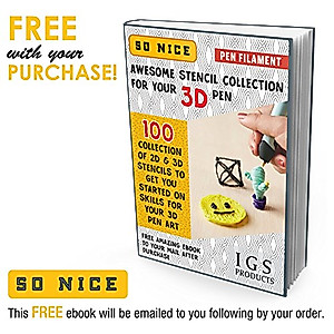 28 Colors, 3 Colors Glow in The Dark, Extra Long 3D Pen/Printer Filament 560 Feet, Premium PLA, Each Color 20 Feet, Bonus 100 Stencils Ebook Included by So Nice