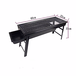 ZICANA BBQ Grill Folding Barbecue Charcoal Grill BBQ Baking Heavy Duty Folding BBQ Tool Kits Outdoor Cooking Camping Hiking Picnic Accessory Picnic