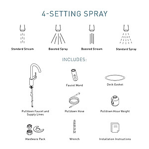 Moen Align Brushed Gold One-Handle Modern Kitchen Pulldown Faucet with Reflex Docking System and Power Clean Spray Technology, 7565BG