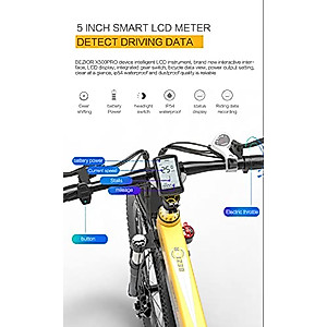 Bezior Electric Bike X500Pro for Adults, Foldable 26" x 1.95 Rubber Tire Electric Bicycle, 500w Motor 48V 10.4Ah Removable Battery, 20MPH Electric Mountain Bike, Suspension Fork, 7 Speed Gears