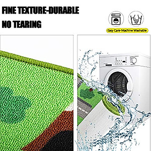 Capslpad Kids Rug Educational Play Rug 6.6' x 5' Traffic Road Kids Play Car Mat Large Learning Play Game Area Rug Kids Carpet for Playroom Living Room Nursery Room Decor