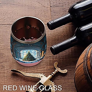 WYUSPGK 304 Stainless Steel Insulated Cup, Winter Ruins Print Smooth Rim, Durable & Reusable - Perfect for Office, Home, And Travel