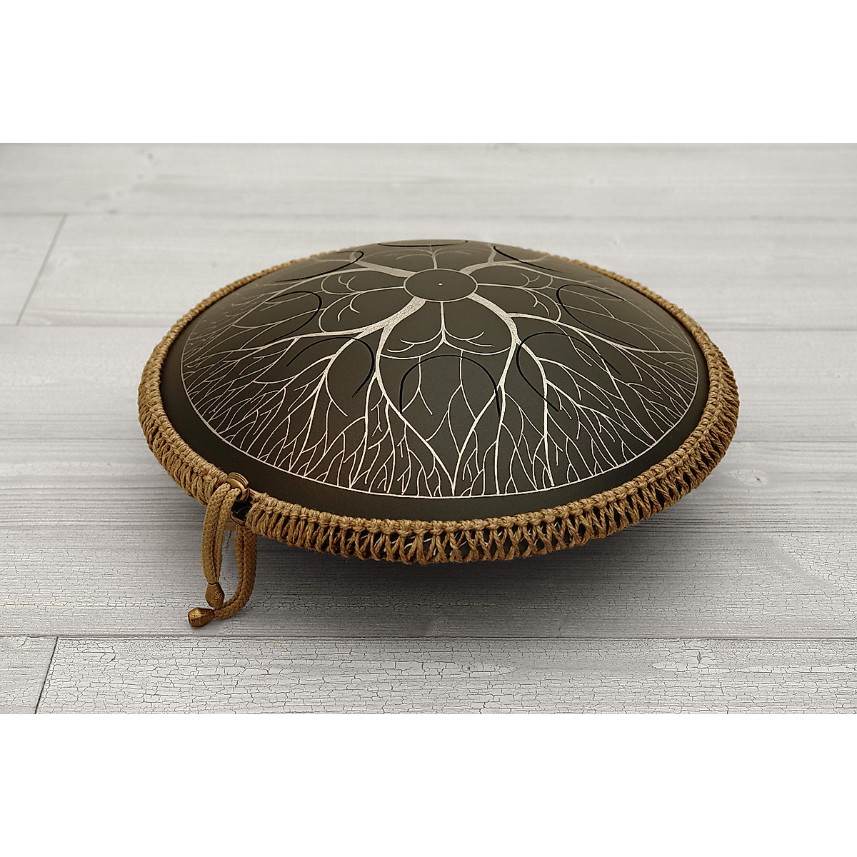 GUDA DRUM Freezbee Tree with Rope Decoration FREE Mallets and Quality Travel Bag. Best Pandrum, Tongue Drum