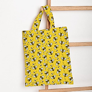 Whaline 6Pcs Summer Cotton Fabric Bundles Bee Daisy Honeycomb Plaid Fat Quarters Bee Theme Quilting Patchwork Squares for DIY Handmade Craft Decor, 18 x 22 Inch