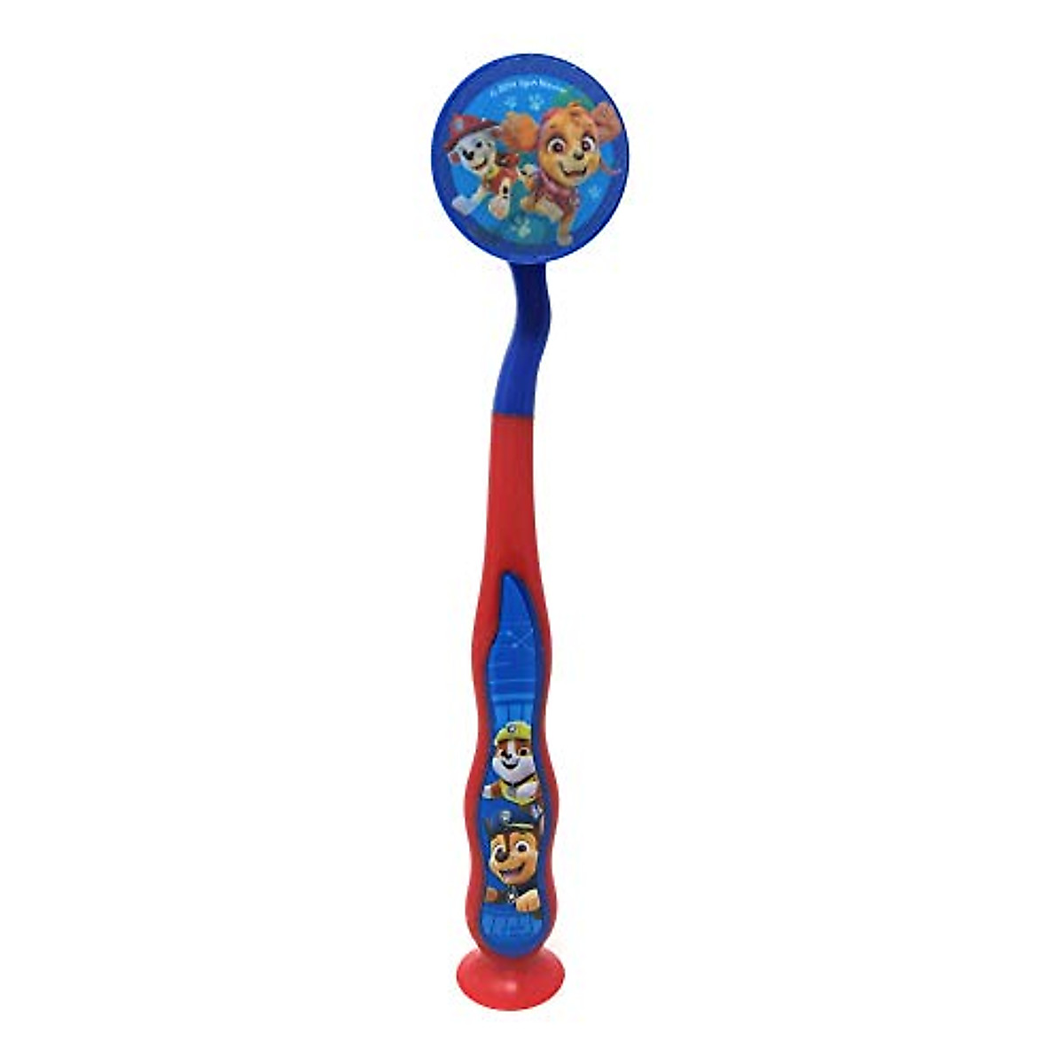 Firefly Nickelodeon Paw Patrol Kids Toothbrushes with Suction Cup and Toothbrush Cap - for Girls 3+ yrs. (2 Count (Pack of 1), Blue)