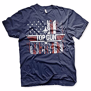 Top Gun Officially Licensed America Mens T-Shirt (Navy Blue), Medium