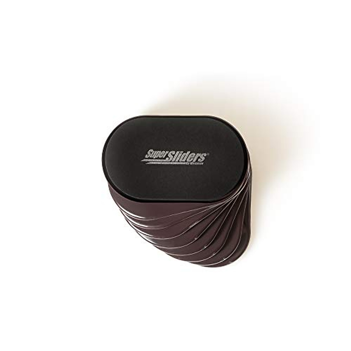 Super Sliders 5 3/4" x 9 1/2" Oval Reusable Furniture Sliders for Carpet - Effortless Moving and Surface Protection, Brown (4 Pack)