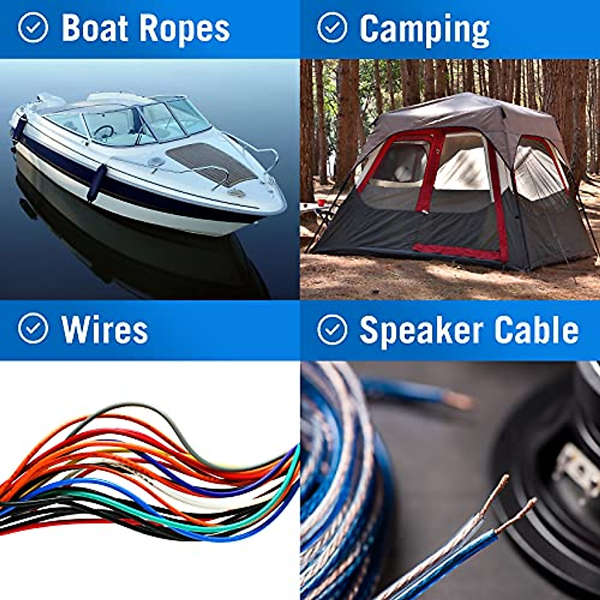Hot Knife Rope Cutter for Heated Nylon Strap Cutting Marine Grade Line Cutter & Rope Sealer Lines Fabric Ribbon Cutter and Sealer Heat Knife and Sealing Tool Plastic Hot Knife Cutting Tool