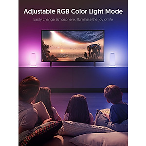 EASEMO LED Touch Lamp, RGB Bedside Table Lamps with Timer Function, Dimmable Warm White Reading Night Light with Memory Function for Nightstand Bedroom