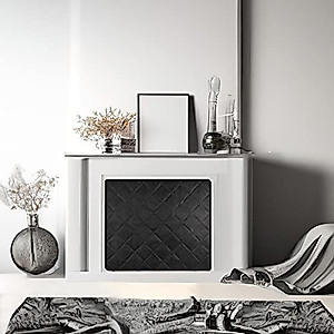 Magnetic Fireplace Blanket, Fireplace Blocker Blanket Stops Overnight Heat Loss Indoor Fireplace Covers Fireplace Draft Stopper Chimney Insulation Draft Stopper with Magnet and Hook-And-Loop Fasteners