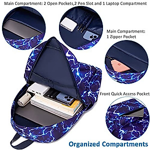 Meisohua Boys Backpack for Elementary School Backpack for Boys Girls School Bookbag for Middle School Bags Lightning Backpack for Kids