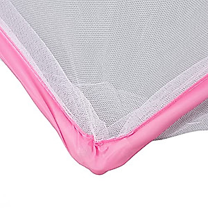 Mosquito Tent, 125 x 70 x 50cm Foldable Mosquito Net Bedroom Bed Net Tent Portable Mosquito Net Tent Easy to Store Lightweight for Room (Pink)