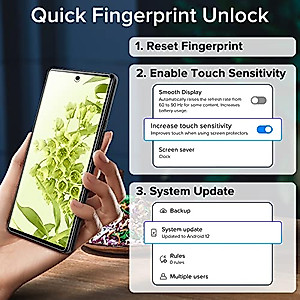 ivoler [4+2 Pack Screen Protector for Google Pixel 6 [4 Pack] with Camera Lens Protector Tempered Glass [2 Pack] [Fingerprint Unlock Compatible] with Alignment Frame Easy Installation HD Clear Film
