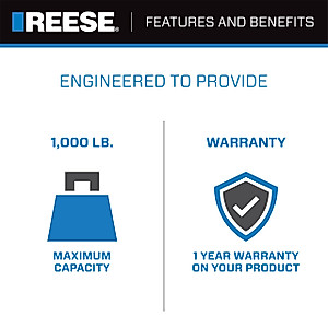 REESE Towpower 74410 Trailer Jack, Heavy-Duty Swivel Mount, 6-Inch Wheel, Chrome