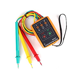 SM-852B 60V~600V AC 3 Phase Sequence Presence Rotation Indicator Tester Detector Meter with LED and Buzzer Tester Phase Indicator