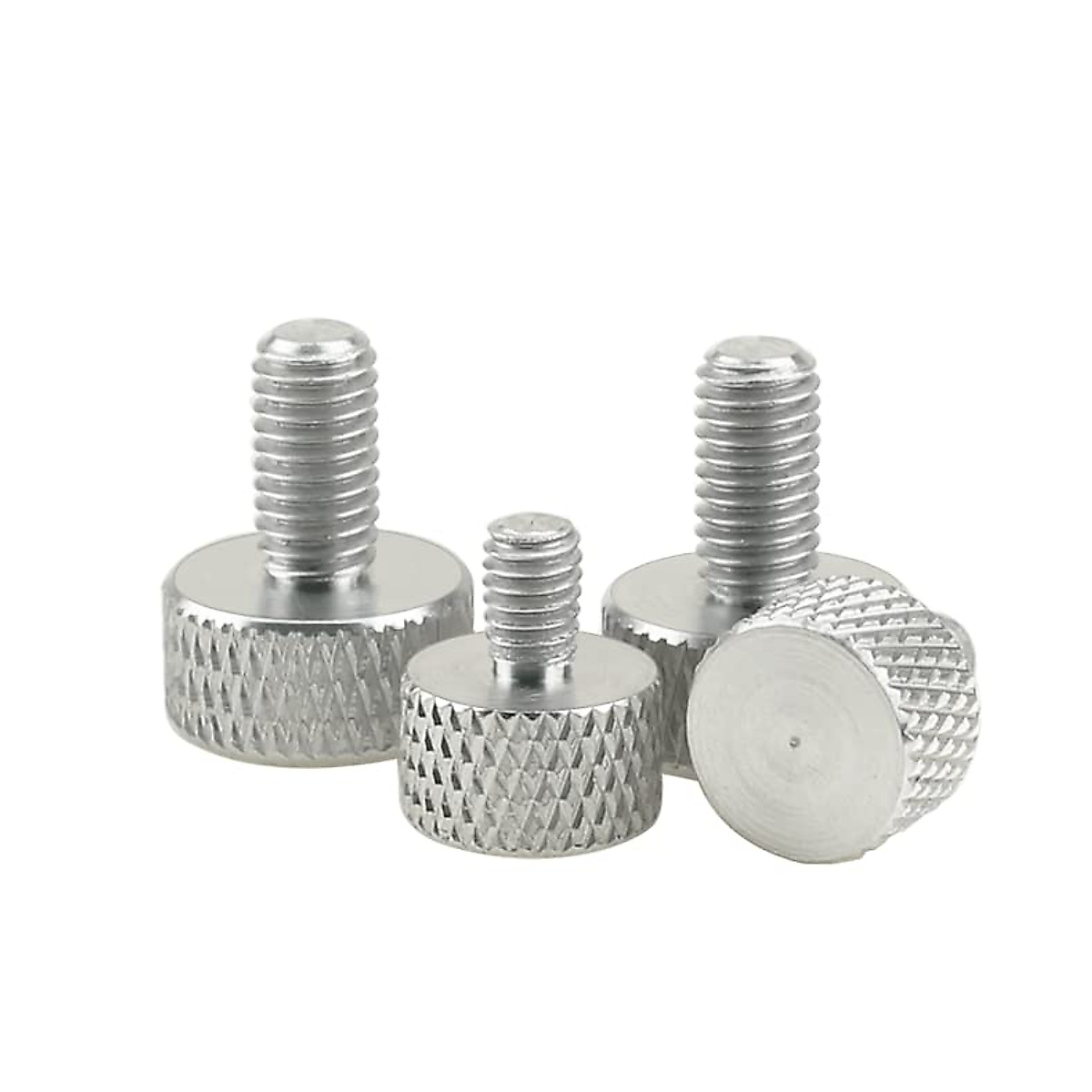 20 Pcs Aluminum knurling Fully Threaded Hand Twistscrew,for Motherboard Installation Etc.M5x12mm
