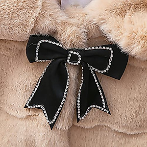 vastwit Infant Baby Girls Faux Fur Coat Warm Tops Princess Lovely Long Sleeve Cloak Jacket Winter Outfit Khaki Cute 2-3 Years