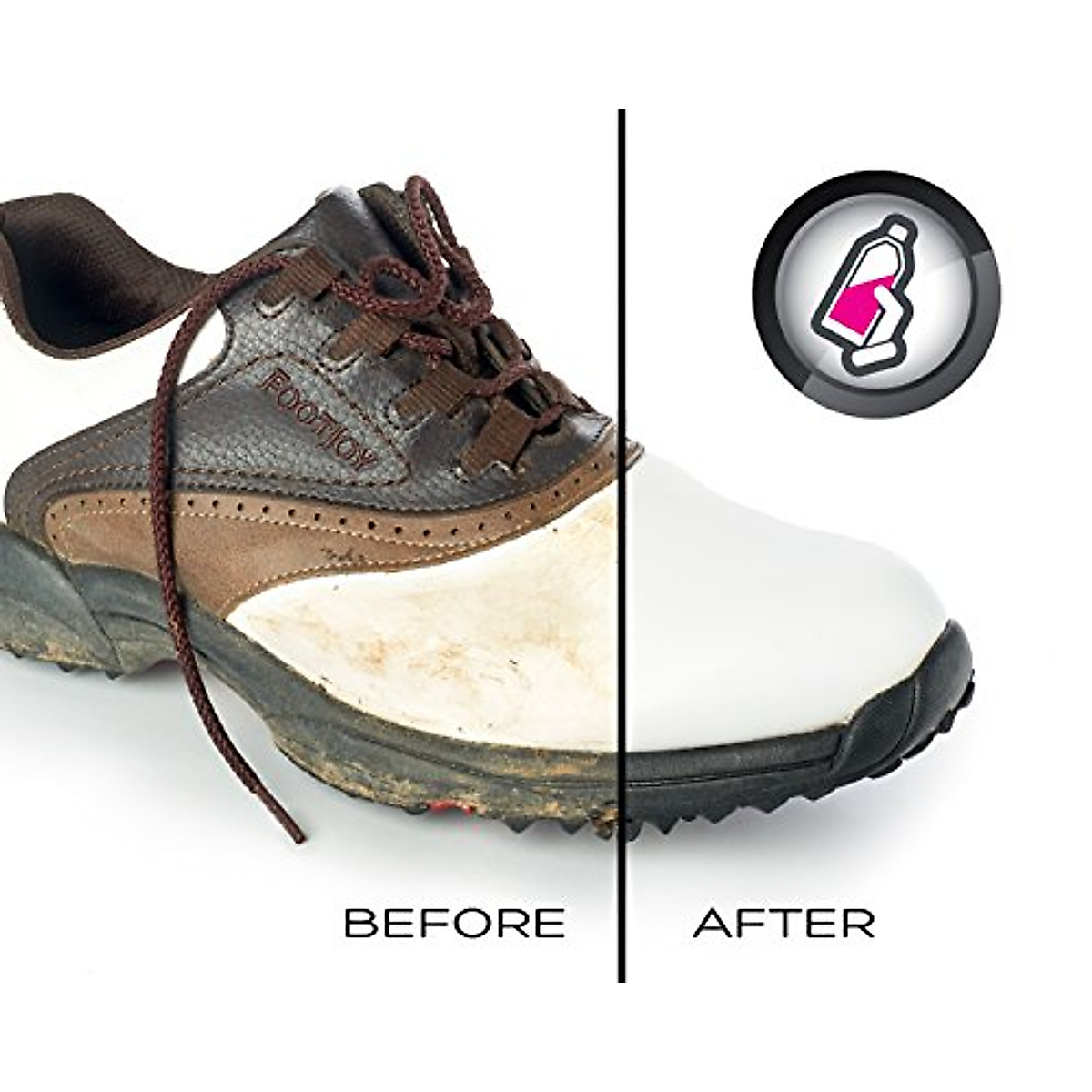 Pink Miracle Shoe Cleaner Kit Bottle Fabric Cleaner for Leather, Whites, and Nubuck Sneakers (4 Oz)