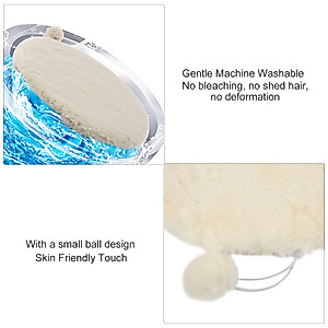 Pet Bed Round Plush Donut Bed Warm Comfy Pet Sleeping Mat with Small Ball for Warm Sleeping(S-Cheese White)