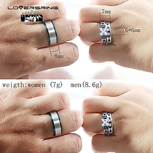 Bridal sets Wedding Ring Sets His And Hers Promise Ring Couples Bridal Sets Women 925 Sterling Silver Square Cz Man Titanium Wedding Bands