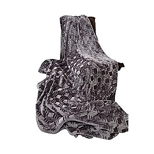 long rich HappyCare Textiles HCT BKT-001 Ultrasoft Diamond Pattern Embossed Micro Velvet Comforter and Blanket