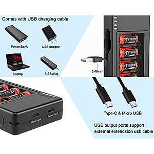 Rechargeable Battery for Arlo Cameras（8 Packs） 3.7V 800mAh Batteries with Charging Station Compatible Arlo MS3130 VMC3030 VMK3200 VMS3330 3430 3530