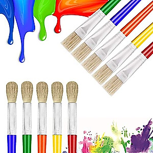 10Pcs Paint Brushes for Kids, Anezus Kids Paint Brushes Toddler Large Chubby Paint Brushes Round and Flat Preschool Paint Brushes for Washable Paint Acrylic Paint
