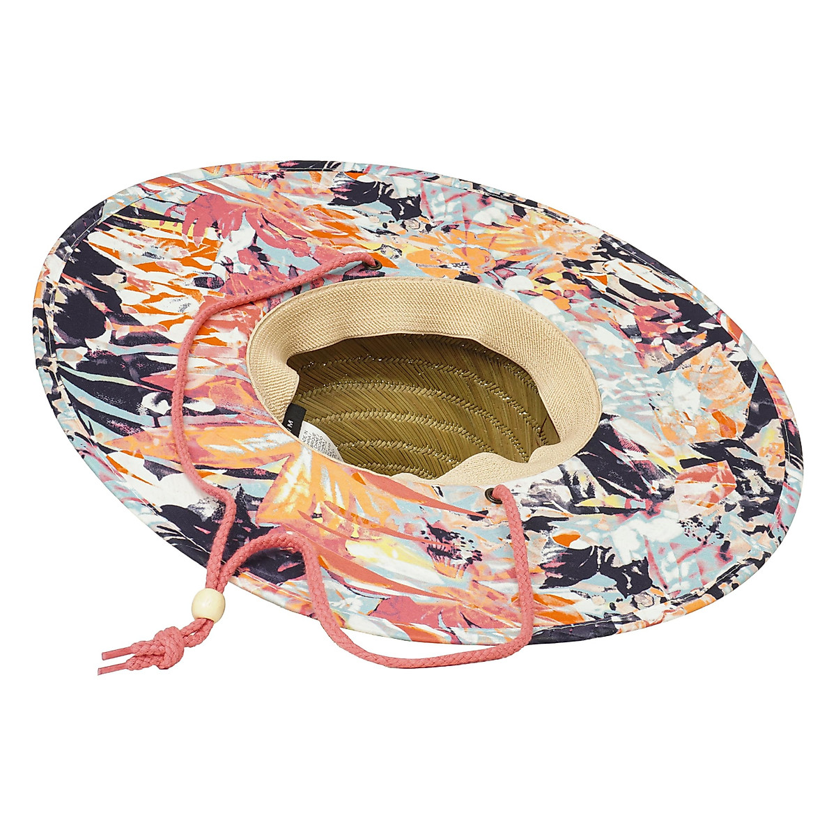 Roxy womens Tomboy Straw Sun Hat, Mood Indigo Trouble Double Exc, Medium-Large US