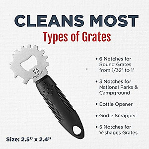 Culinary Couture Stainless Steel Grill Scraper with Handle