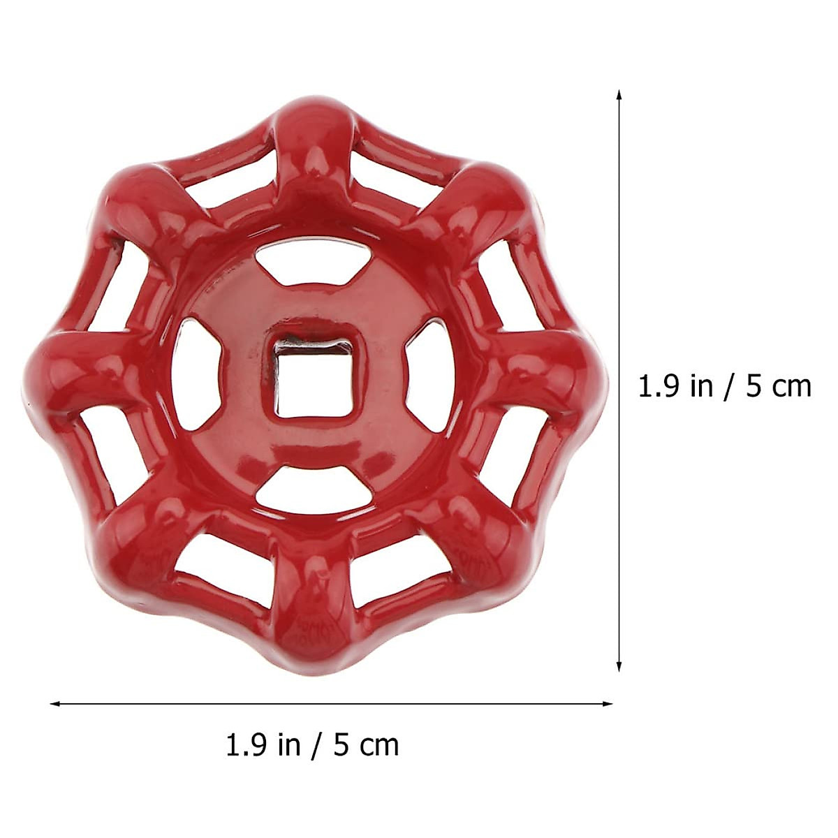 DOITOOL 18PCS Outside Faucet Handles Replacement Faucet Round Wheel Handle Square Stem Hole Hose Bib Handle Cast Iron Water Spigot Handle