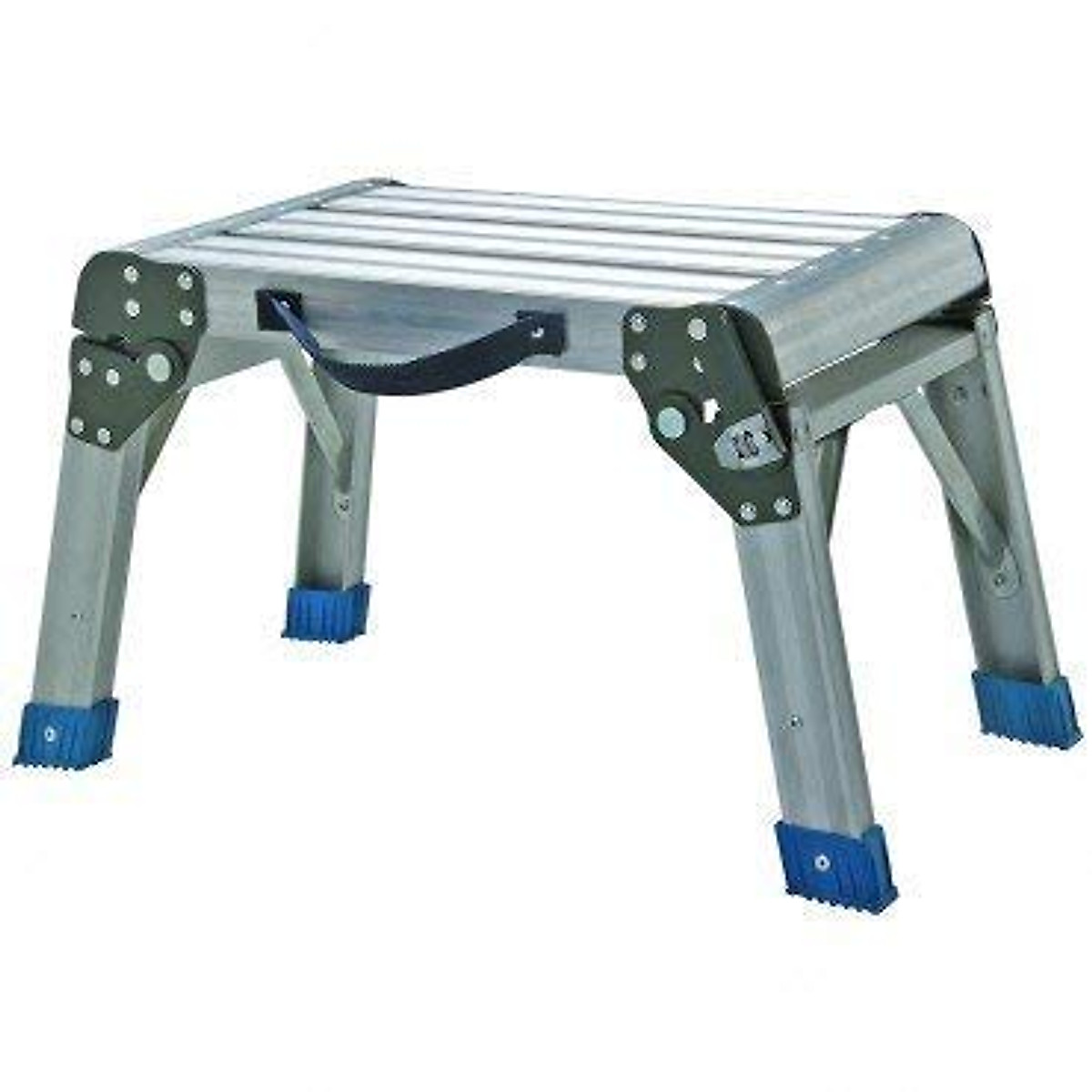 Central Purchasing, LLC Step Stool and Working Platform 350 Lbs. Capacity Foldable Anodized Aluminum by Haul-Master (Solver) Set of 3