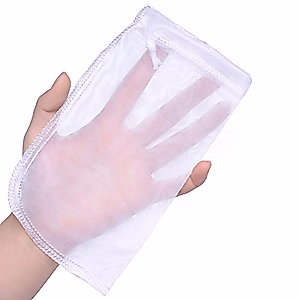 Alegi 180 Micron Aquarium Filter Media Fine Mesh Bag, 8" by 4" Small Resin Filters Media Bags for Fish Tank (8" 4"(4Pcs))