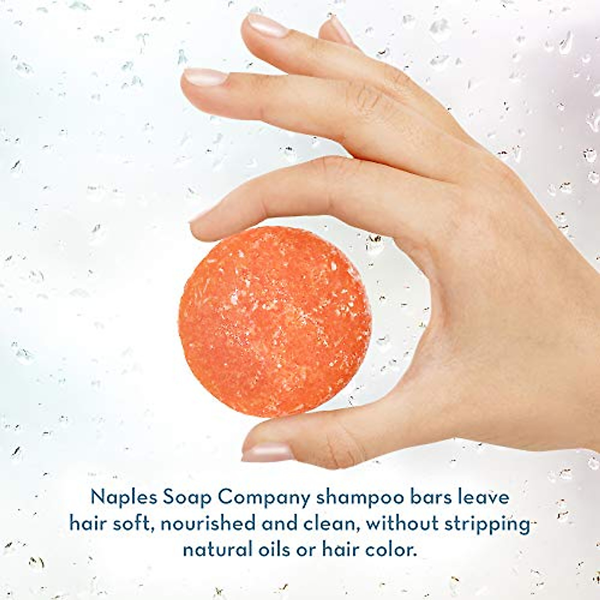 Naples Soap Company Solid Shampoo Bar for All Hair Types – Eco-Friendly, Free of Parabens, Alcohol, Pthalates – Handmade, pH Balanced, Hydrating Haircare, Lasts 50-75 Uses – Florida Fresh, 1.75 oz