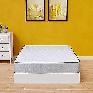 Greaton, 5/7/8/10 Inch Medium Firm High Density Foam Mattress, Comfortable Mattress for Cooler Sleep Supportive & Pressure Relief, Full, White