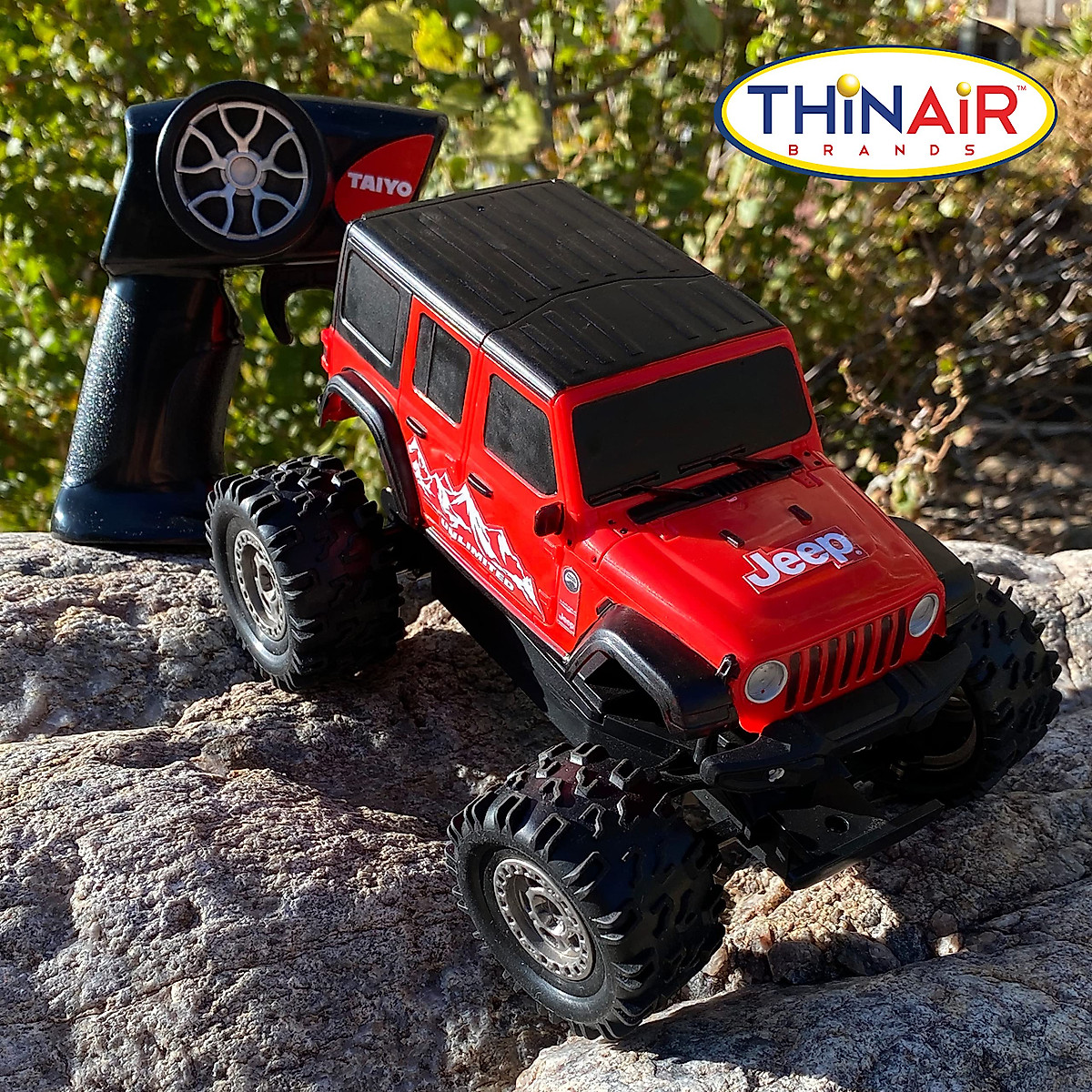 Thin Air Brands RC Truck, 1:22 Scale Remote Control Car with Handset Controller for Off-Road, High Speed, Fast Hobby Action for Kids and Adults, 2.4Ghz, Red, Ages 6+