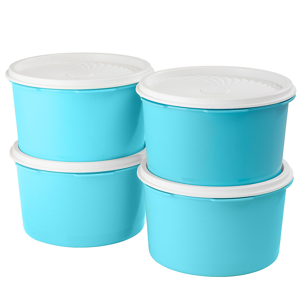 MRX Solutions 8-Piece Food Storage Container Canister Set with Lids BPA Free, Dishwasher Safe (Sky Blue)