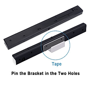 Replacement Wii Wireless Sensor Bar, Infrared IR Ray Motion Sensor Signal Receiver for Nintendo Wii and Wii U Console with Stable Stand and 4 AAA Batteries(Black)