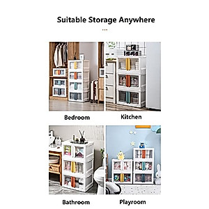 4EVRYAUN 58L Washable Foldable Clear Storage Bins Large Organizer Containers with Lids & Wheels, for Bedding, Toys, Food, White+Yellow