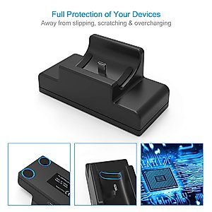 PS5 Controller Charger Station,Daugee Single Fast Charging AC Adapter,PS5 Charging Station Compatible with Dual Playstation 5 Controller（Black）