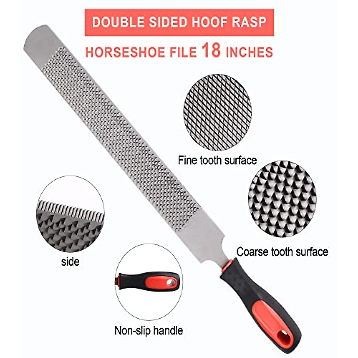 Ueemph Farrier Tools 16-inch,Horseshoe Pliers Tool for Horses,Rasp Hoof Cutter Set, Horses Hoof Trimmers Tools, Suitable for hoof Trimming of Goats, Sheep, Alpaca, Pigs, Horse Pick, Cattle, Donkeys.