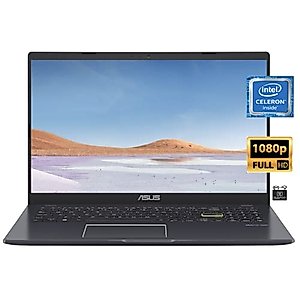 2022 Newest ASUS Ultra Thin Light Laptop Computer, 15.6" FHD Display, Intel Celeron N4020 (Upto 2.8GHz), 4GB RAM, 128GB eMMC,WiFi, Backlit Keyboard,8-Hour Battery, Microsoft 365, Win10 S+HubxcelCable